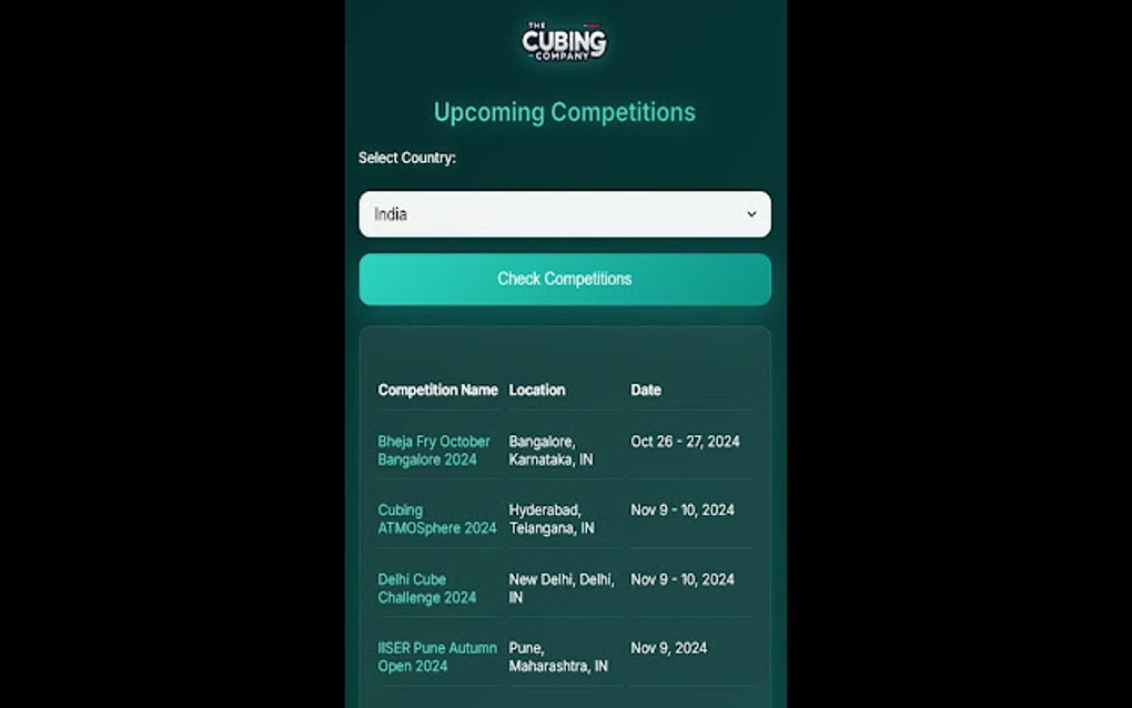 WCA Competitions Tracker for Google Chrome - Extension Download