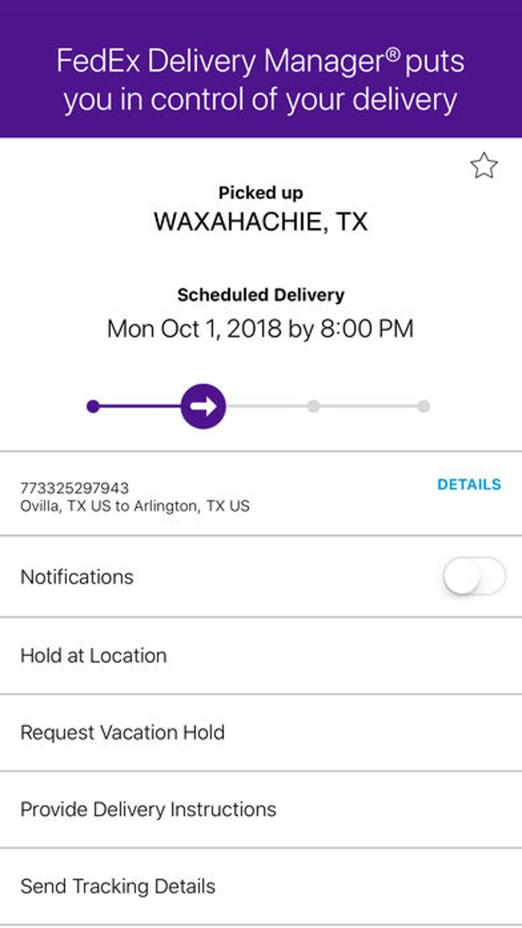 FedEx Mobile para iPhone - Descargar