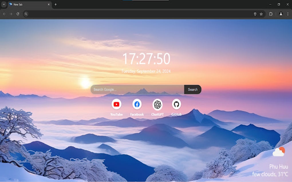 Sunrise Serenity New Tab Google Chrome 용 - 확장 프로그램 다운로드