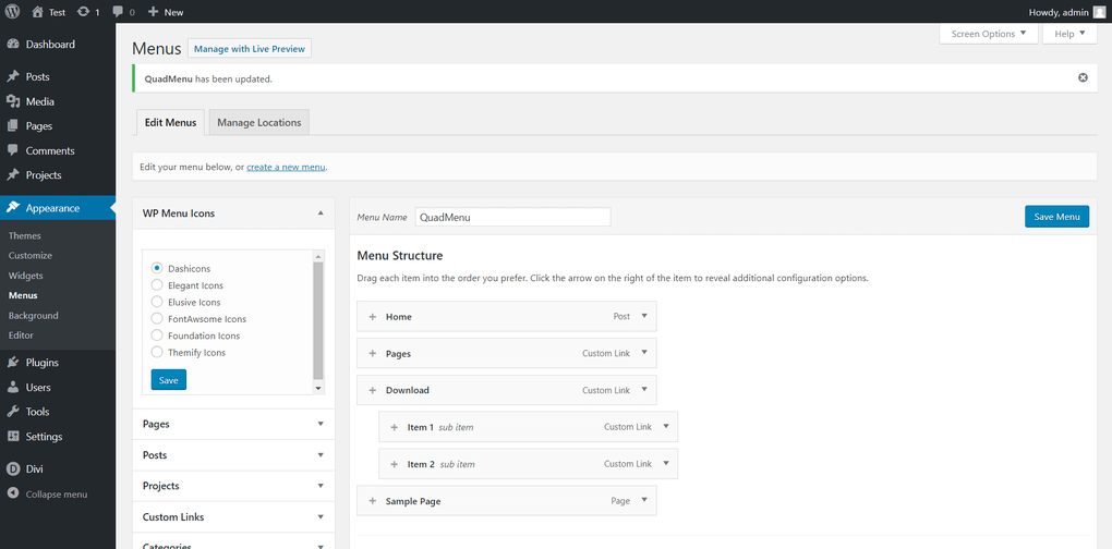 WP Menu Icons para WordPress - Descargar