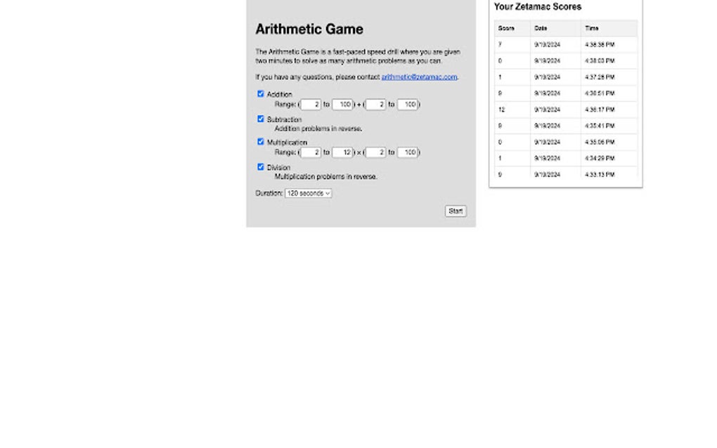 Zetamac Score Tracker for Google Chrome - Extension Download