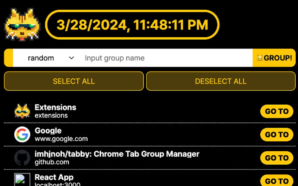 Tabby - Simple Tab Group Generator für Google Chrome - Erweiterung Download