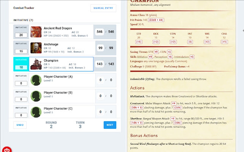 D&D Beyond Combat Tracker Enhancer cho Google Chrome - Tiện ích mở rộng Tải về
