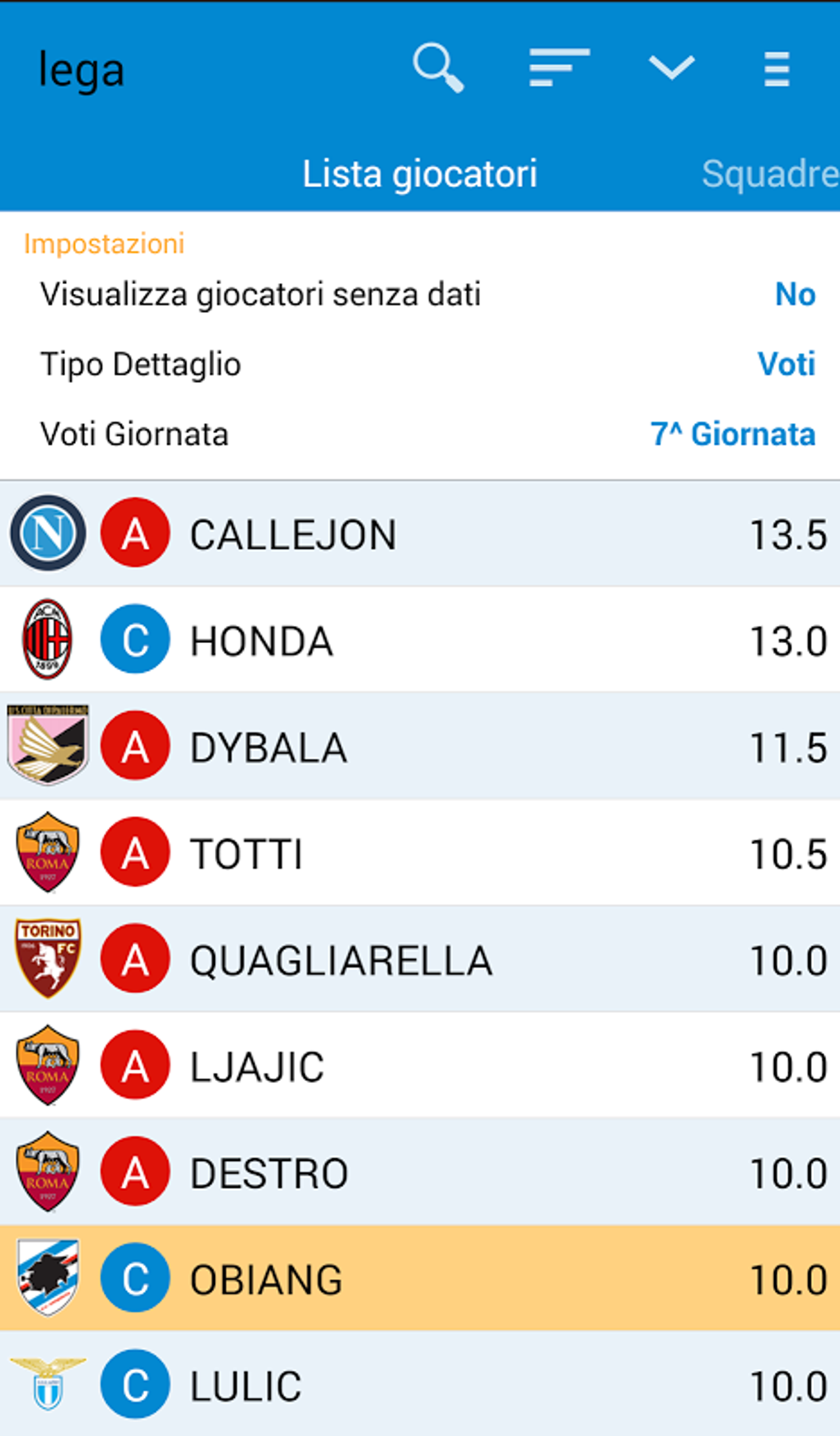 Gestore Asta Fantacalcio APK for Android - Download
