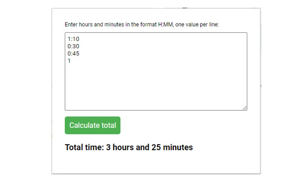 Time Calculator for Google Chrome - Extension Download