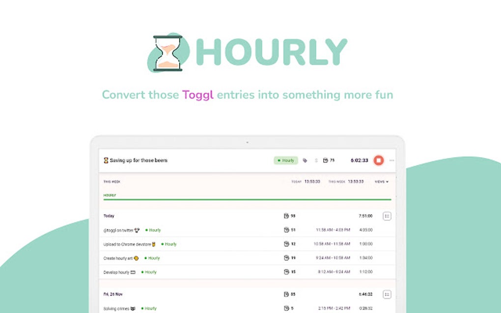 Hourly for Google Chrome - Extension Download