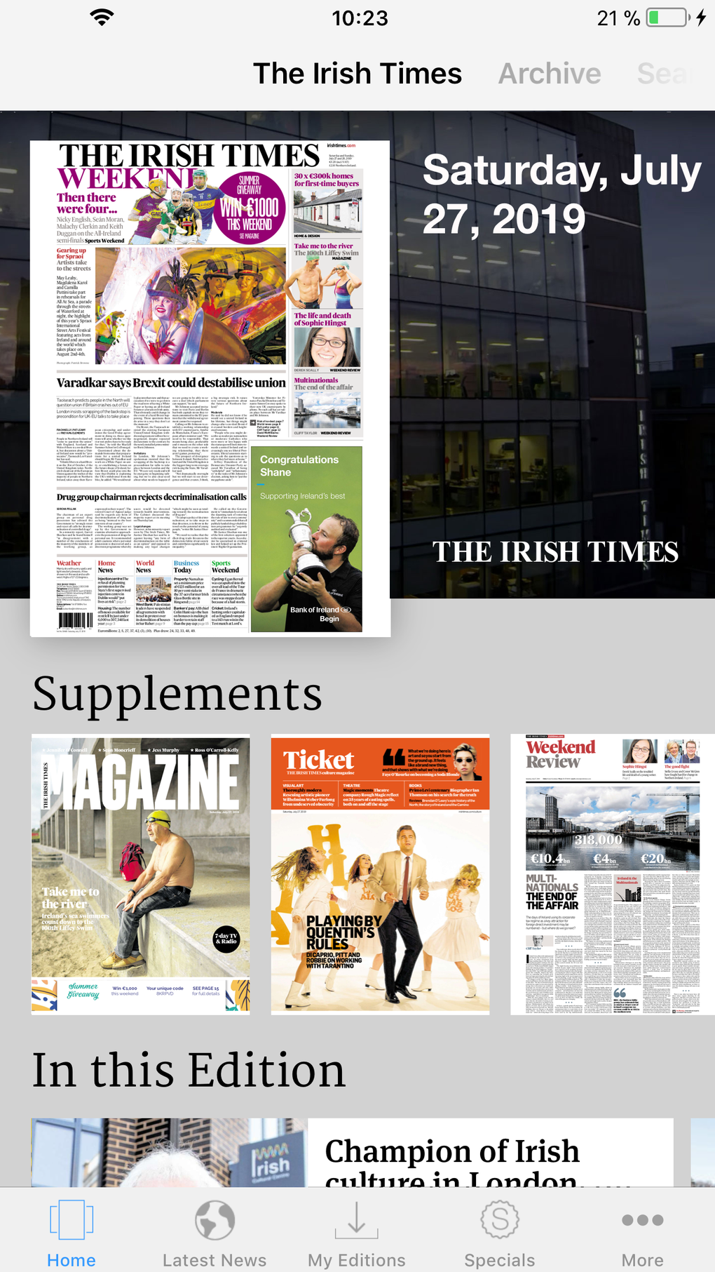 The Irish Times ePaper для iPhone — Скачать