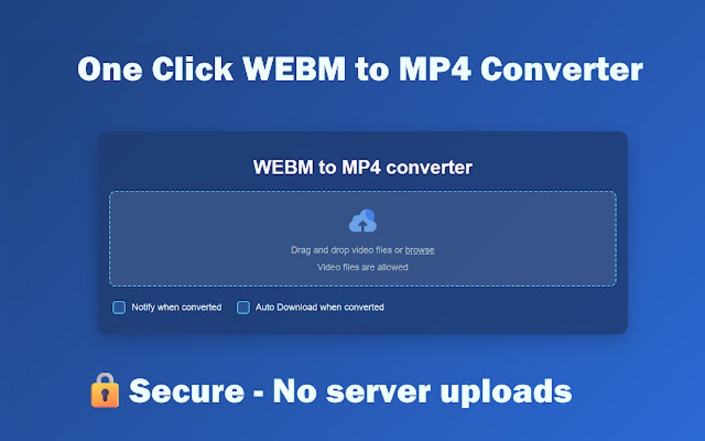 WEBM to MP4 for Google Chrome - 拡張機能 無料・ダウンロード
