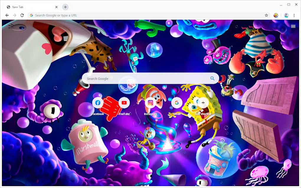 SpongeBob SquarePants Wallpapers New Tab Google Chrome 용 - 확장 프로그램 다운로드