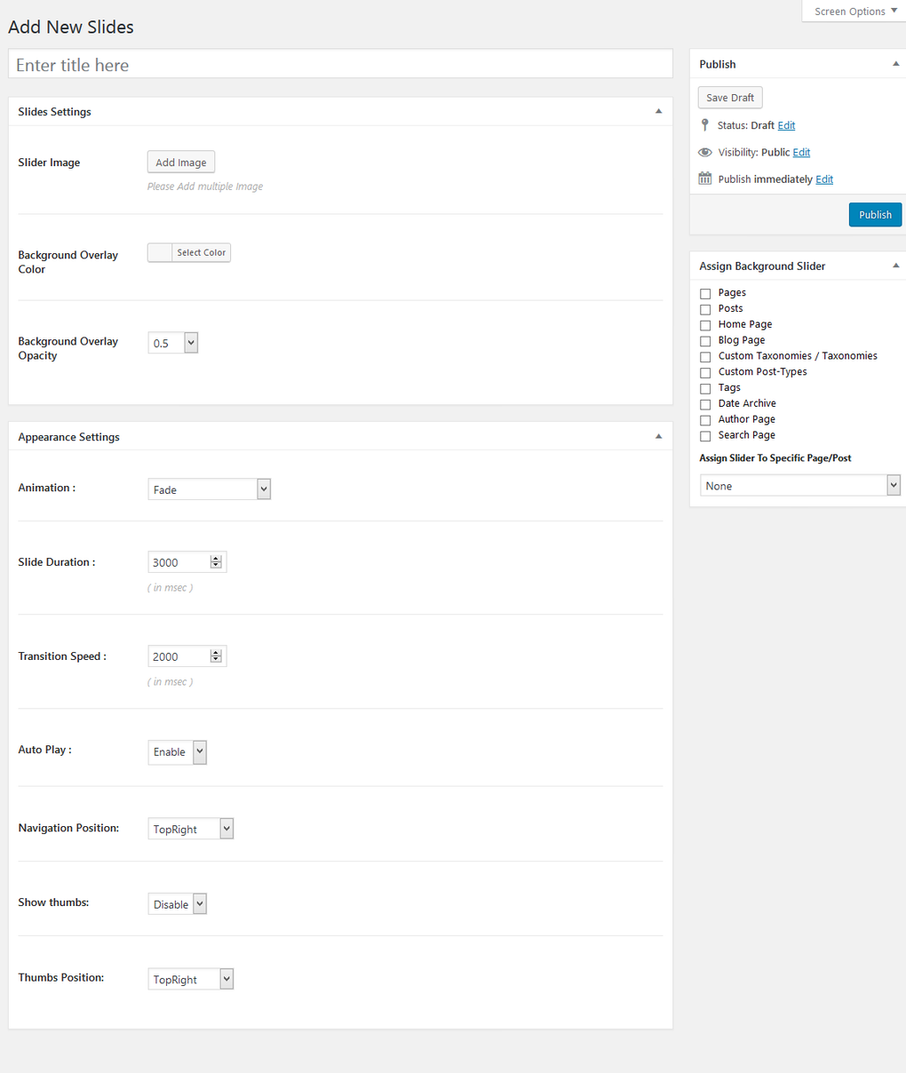 Unlimited Background Slider for WordPress - Download