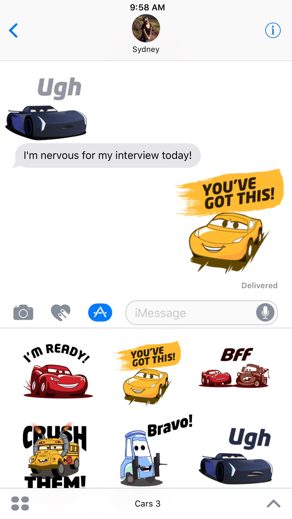 iPhone için Pixar Stickers: Cars 3 - İndir