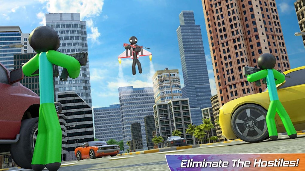 Flying Hero Stickman Criminal City APK for Android - Download