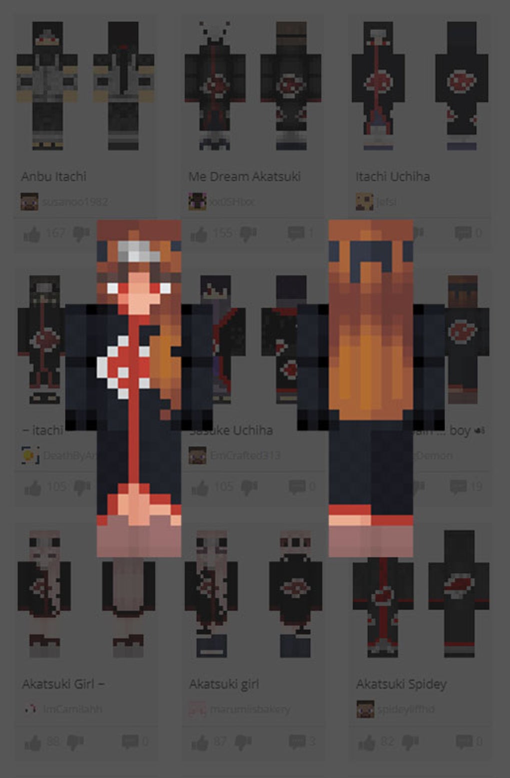 Akatsuki Skins For Minecraft para Android - Download