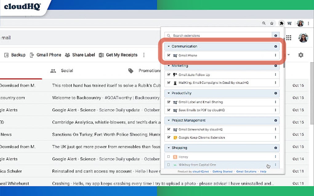 Chrome Extension Manager by cloudHQ for Google Chrome - Extension Download