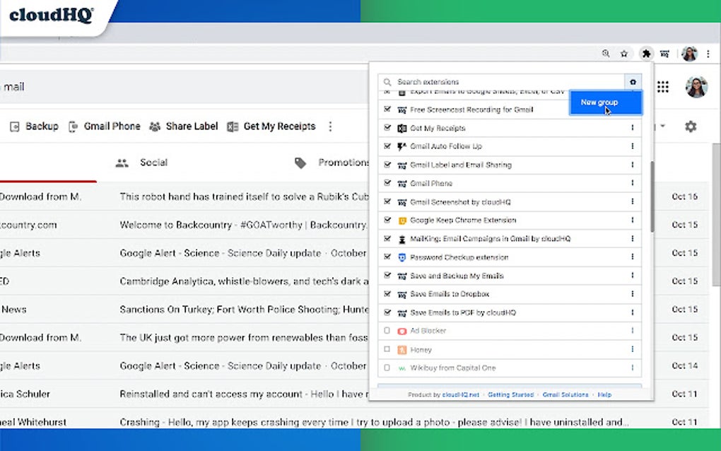 Chrome Extension Manager by cloudHQ for Google Chrome - Extension Download