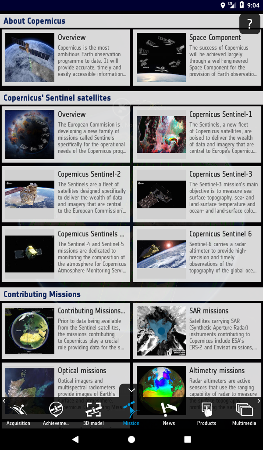 Copernicus Sentinel for Android - Download