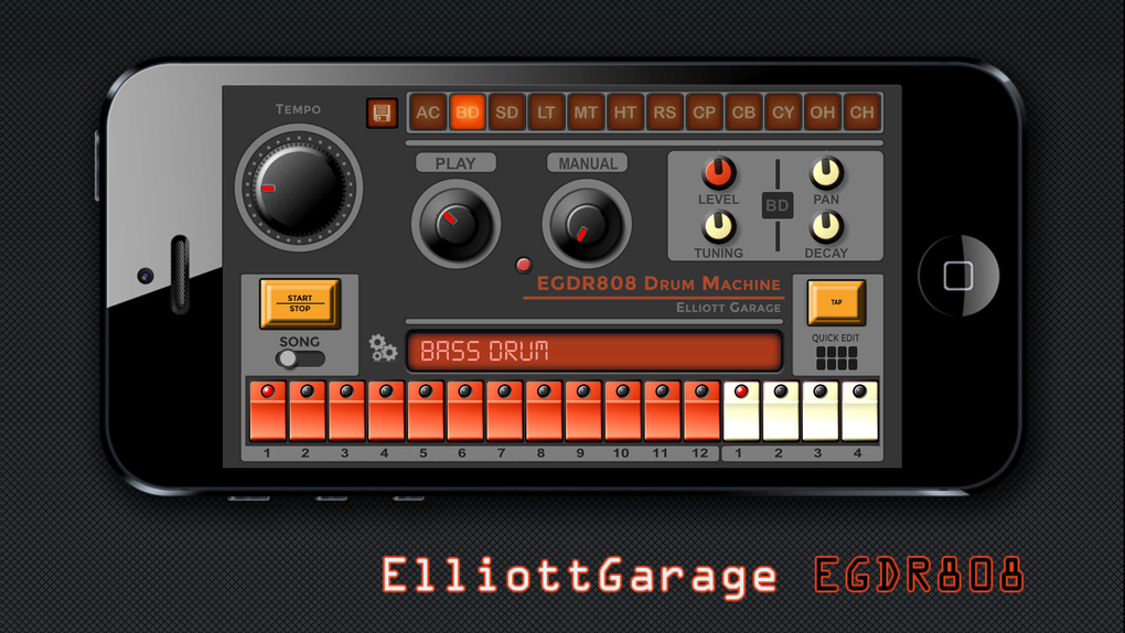 EGDR808 Drum Machine HD para iPhone - Descargar