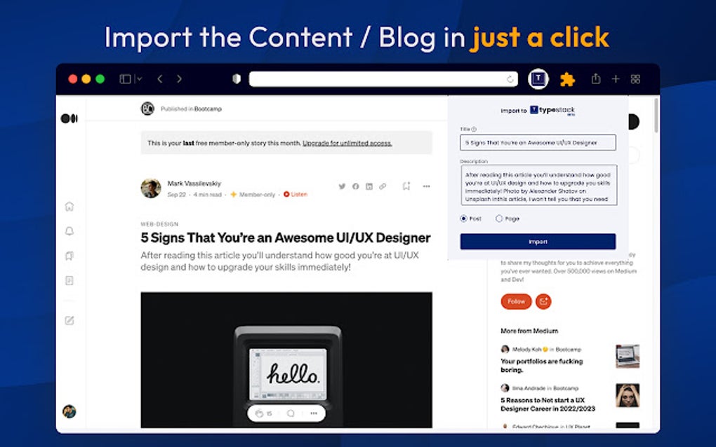 TypeStack Google Chrome 용 - 확장 프로그램 다운로드