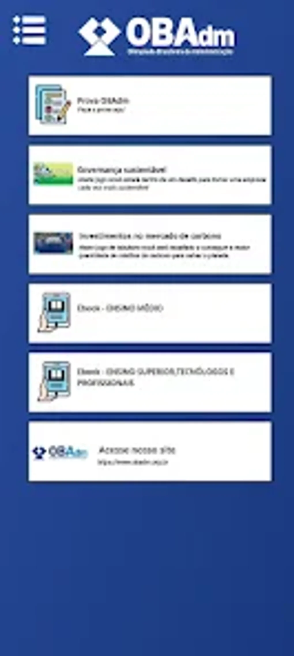 OBAdm - Olimpíada for Android - Download