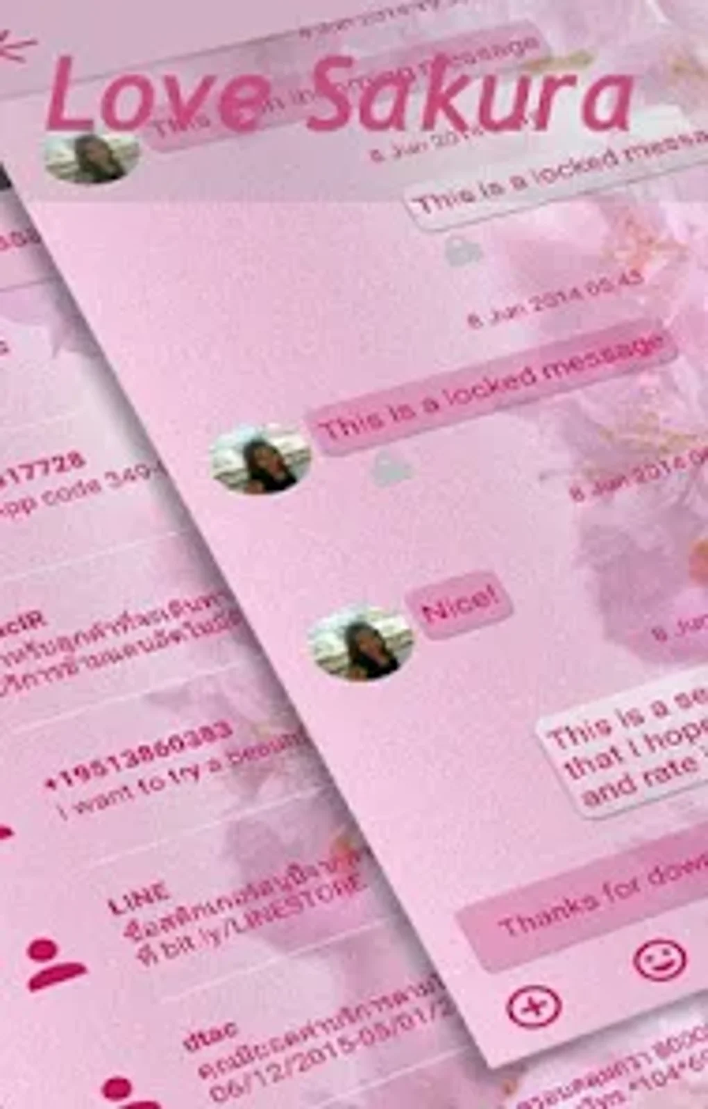 SMS Messages Love Sakura Theme For Android Download SMS Messages Love Sakura Theme For Android Download