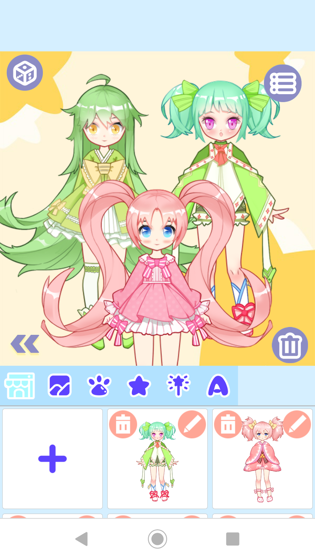 Android 용 Anime Dress Up: Cute Anime Girls Maker - 다운로드