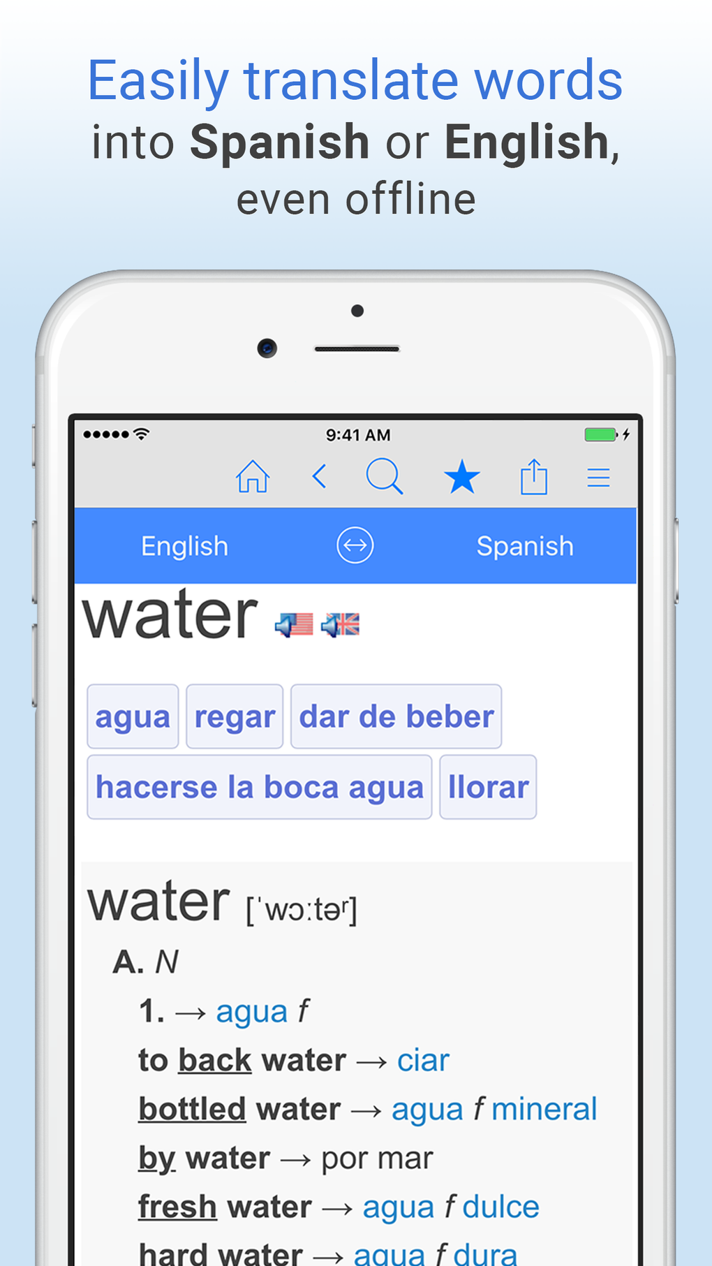 English-Spanish Dictionary. for iPhone - Download