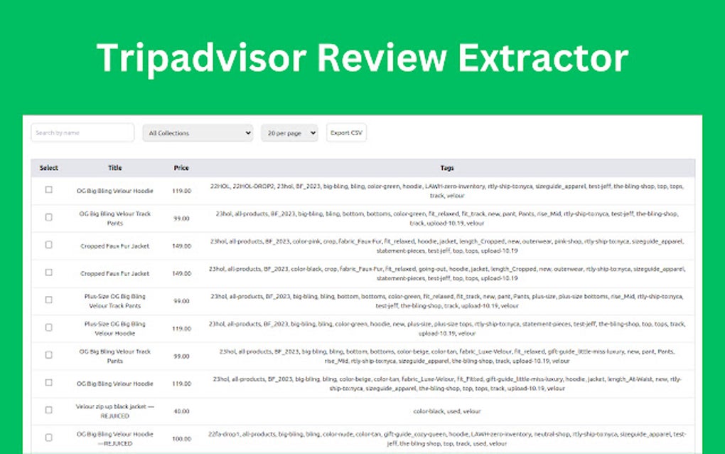 Tripadvisor Review Extractor for Google Chrome - Extension Download