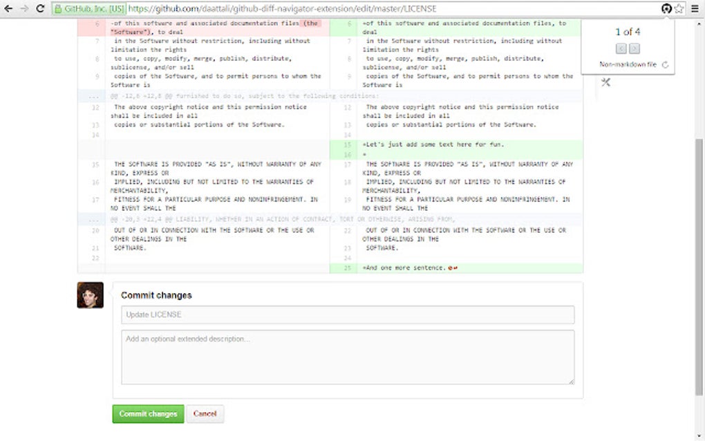 Diff Navigator for GitHub for Google Chrome - Extension Download