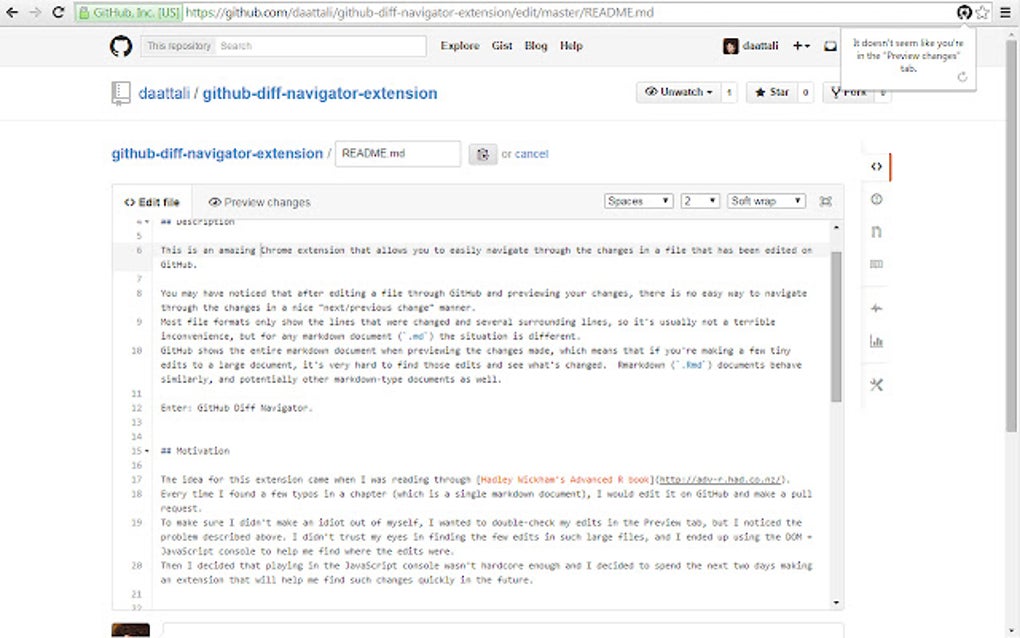 Diff Navigator for GitHub for Google Chrome - Extension Download