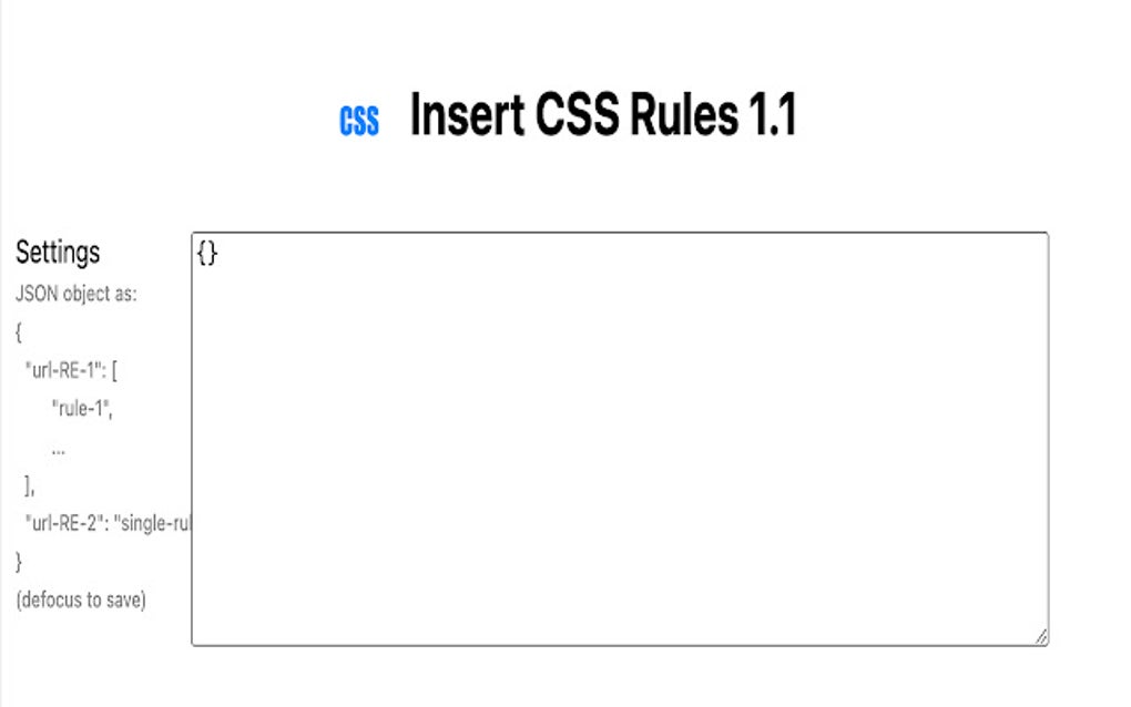 Insert CSS Rules สำหรับ Google Chrome - ส่วนขยาย ดาวน์โหลด