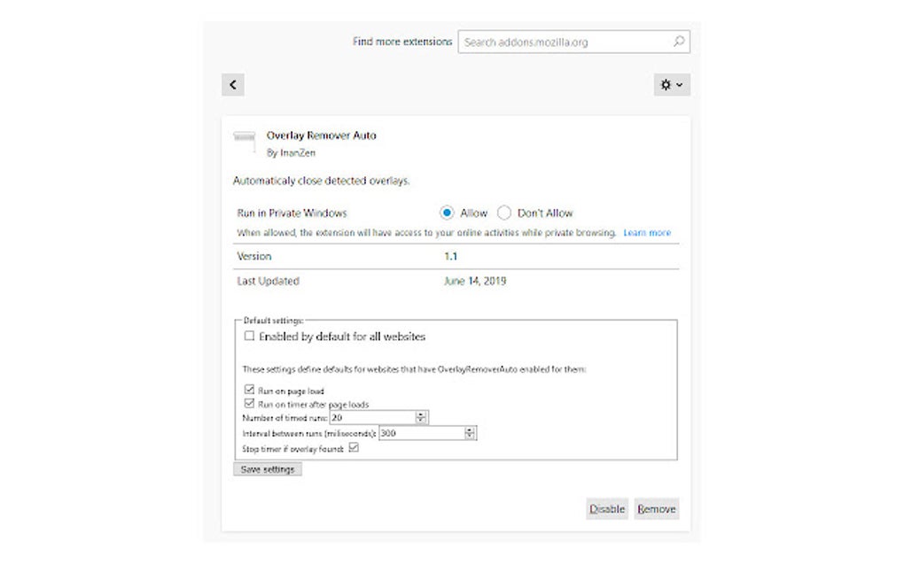 Overlay Remover Auto for Google Chrome - Extension Download