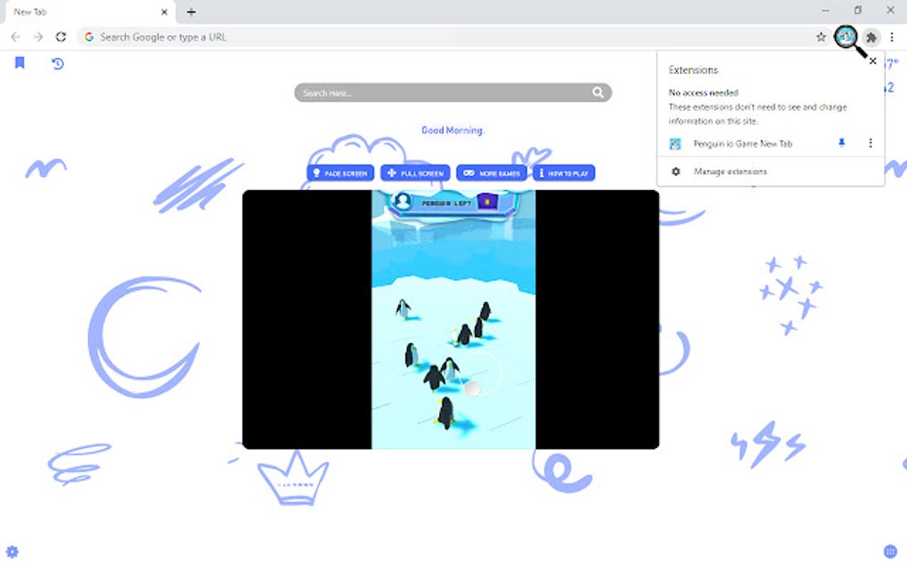 Penguin io Game New Tab for Google Chrome - Extension Download