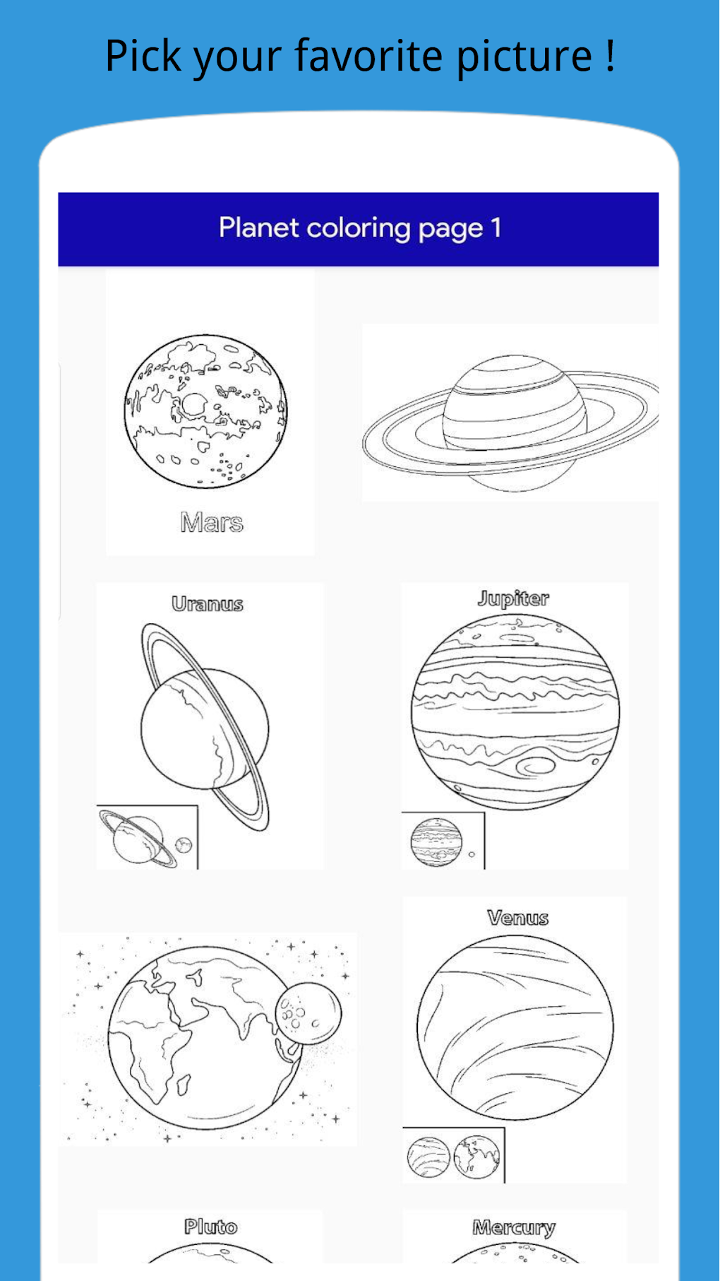 Planet Coloring Book Space Coloring Game FREE для Android — Скачать