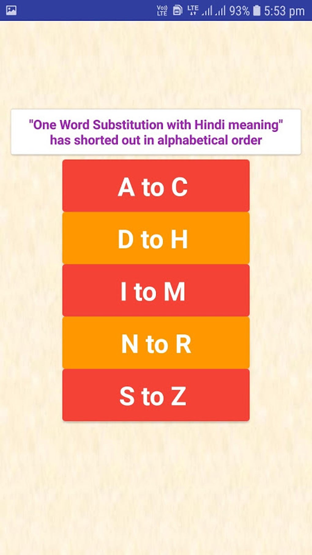 One Word Substitution With Hindi Meaning APK For Android Download One Word Substitution With Hindi Meaning APK For Android Download