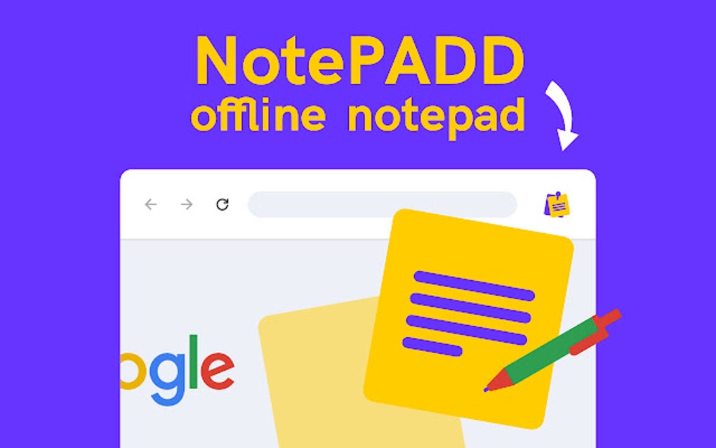 NotePADD - notepad offline Google Chrome 용 - 확장 프로그램 다운로드