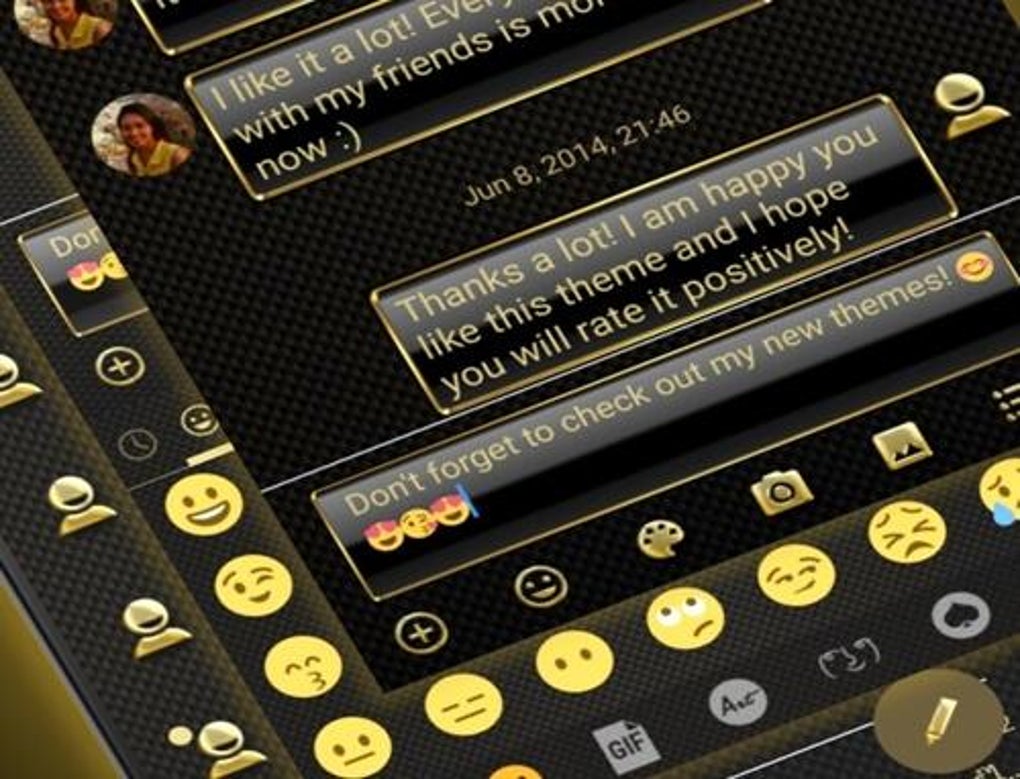 SMS Messages Frame Gold Theme APK สำหรับ Android - ดาวน์โหลด