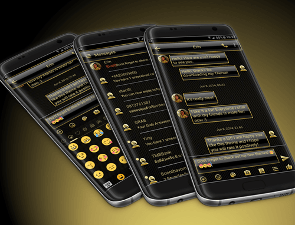 SMS Messages Frame Gold Theme APK for Android - Download