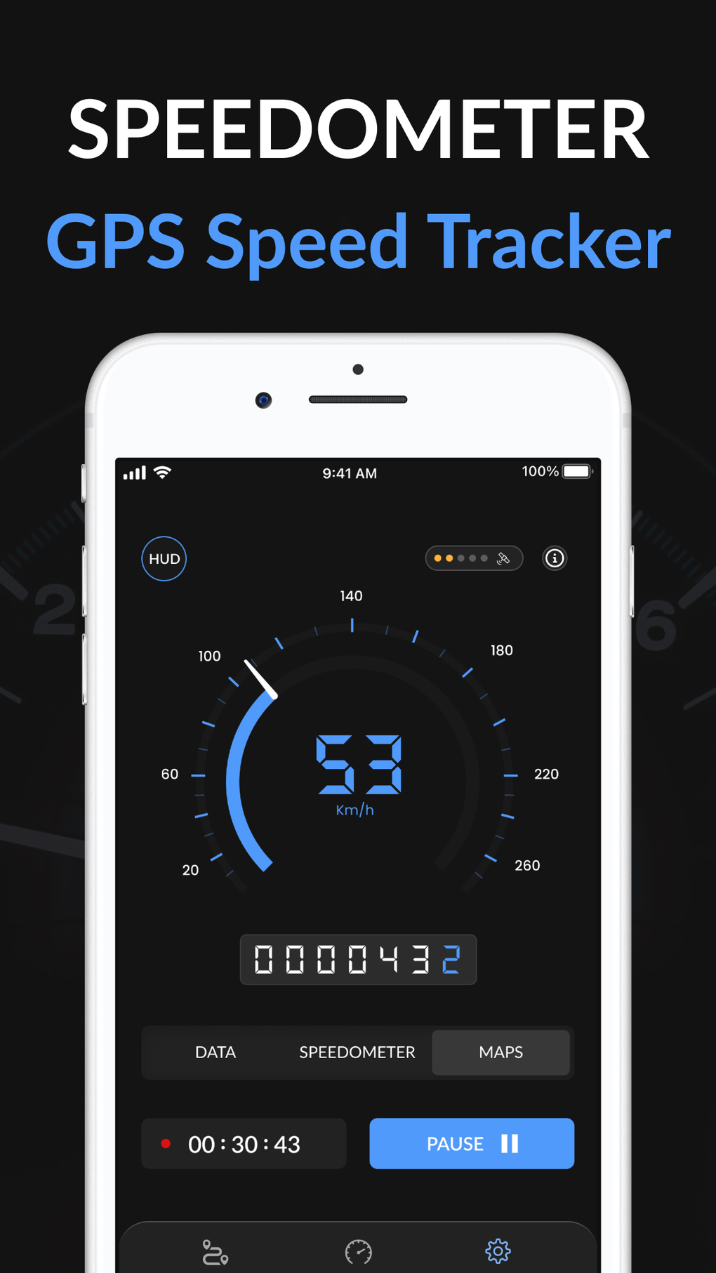 iPhone için Speedometer GPS- Speed Tracker - İndir