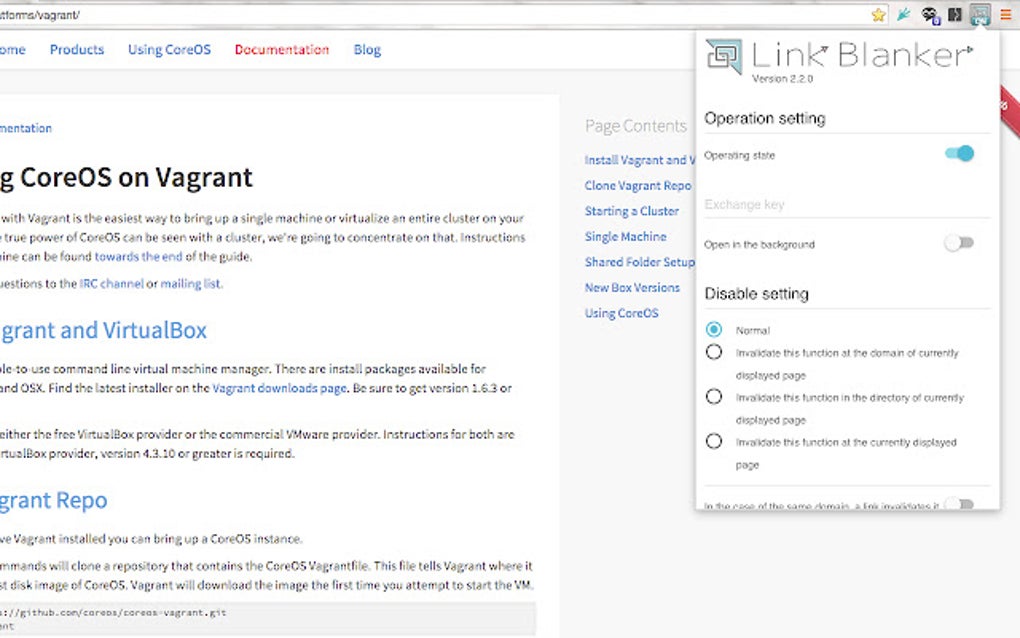 Link Blanker Google Chrome için - Eklenti İndir