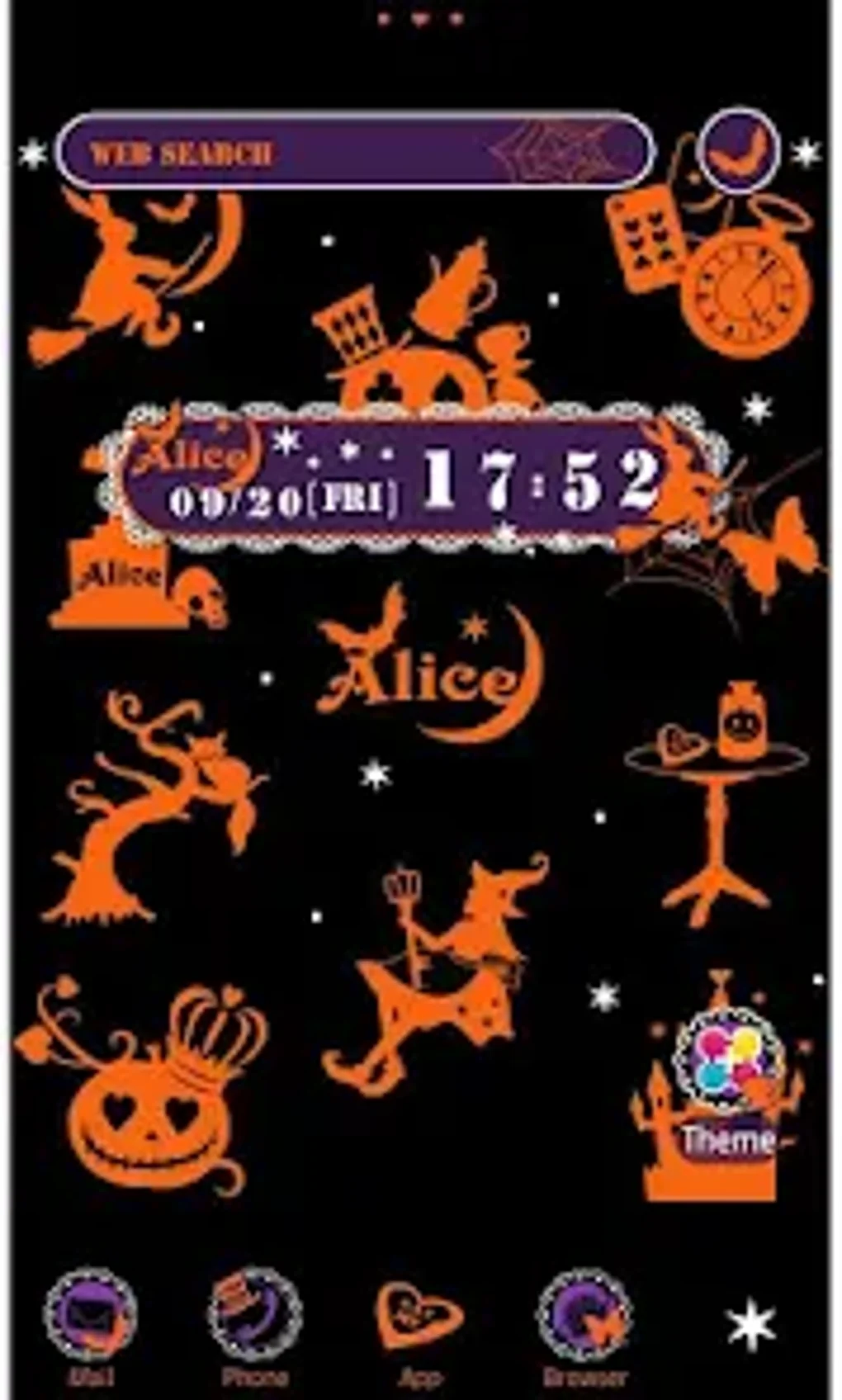 Alice in Halloween Land Theme for Android - Download