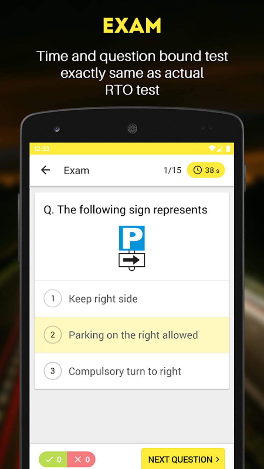 RTO Exam: Driving Licence Test APK para Android - Descargar