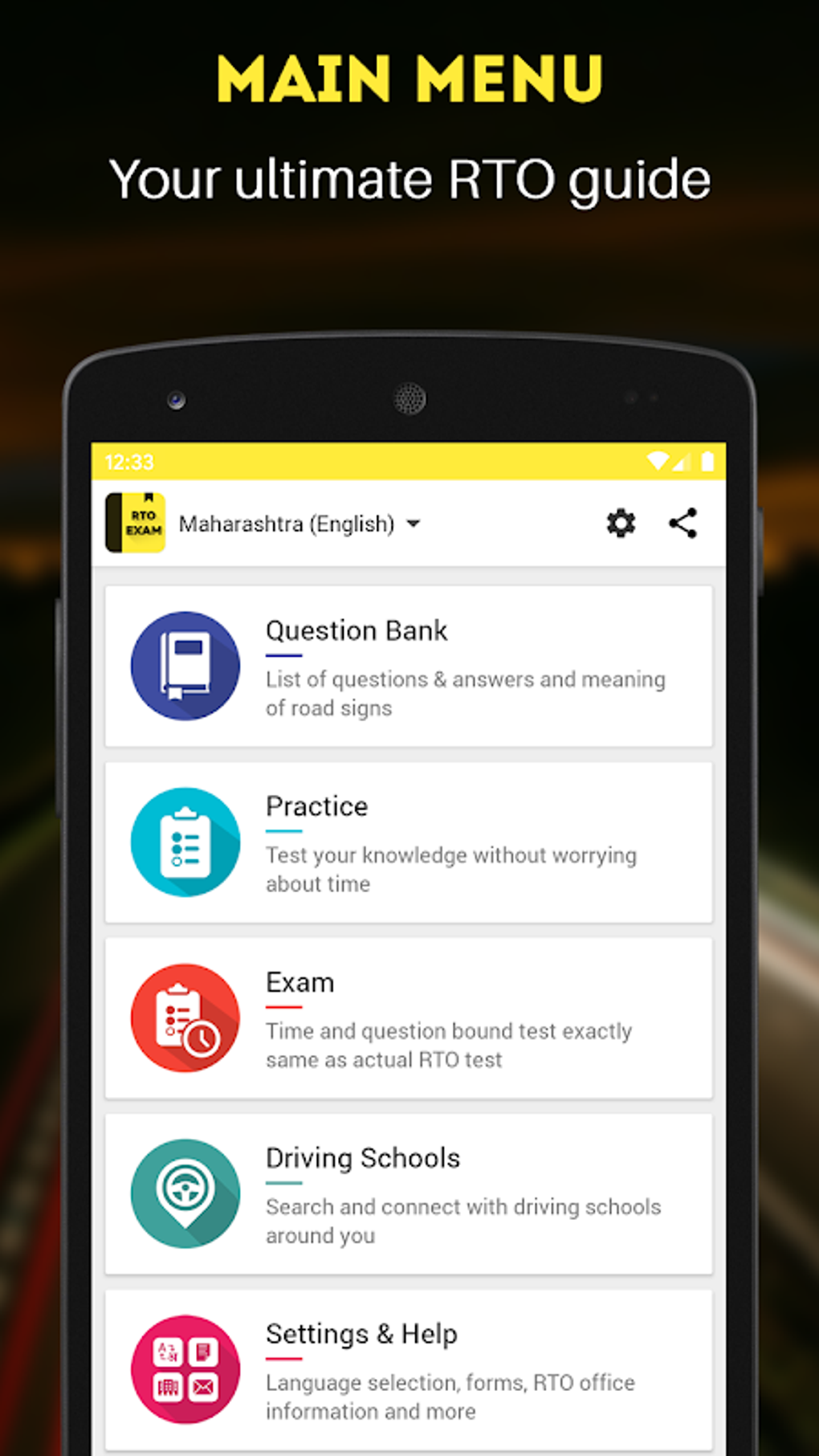 RTO Exam: Driving Licence Test APK para Android - Descargar