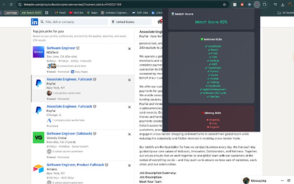 Resume Matcher pour Google Chrome - Extension Télécharger