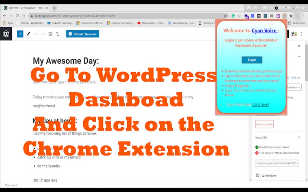 Cyan Voice for Google Chrome - Extension Download