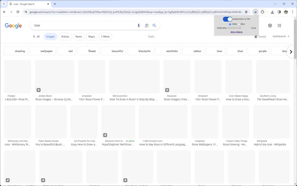 Hide or Blur Images Google Chrome 용 - 확장 프로그램 다운로드