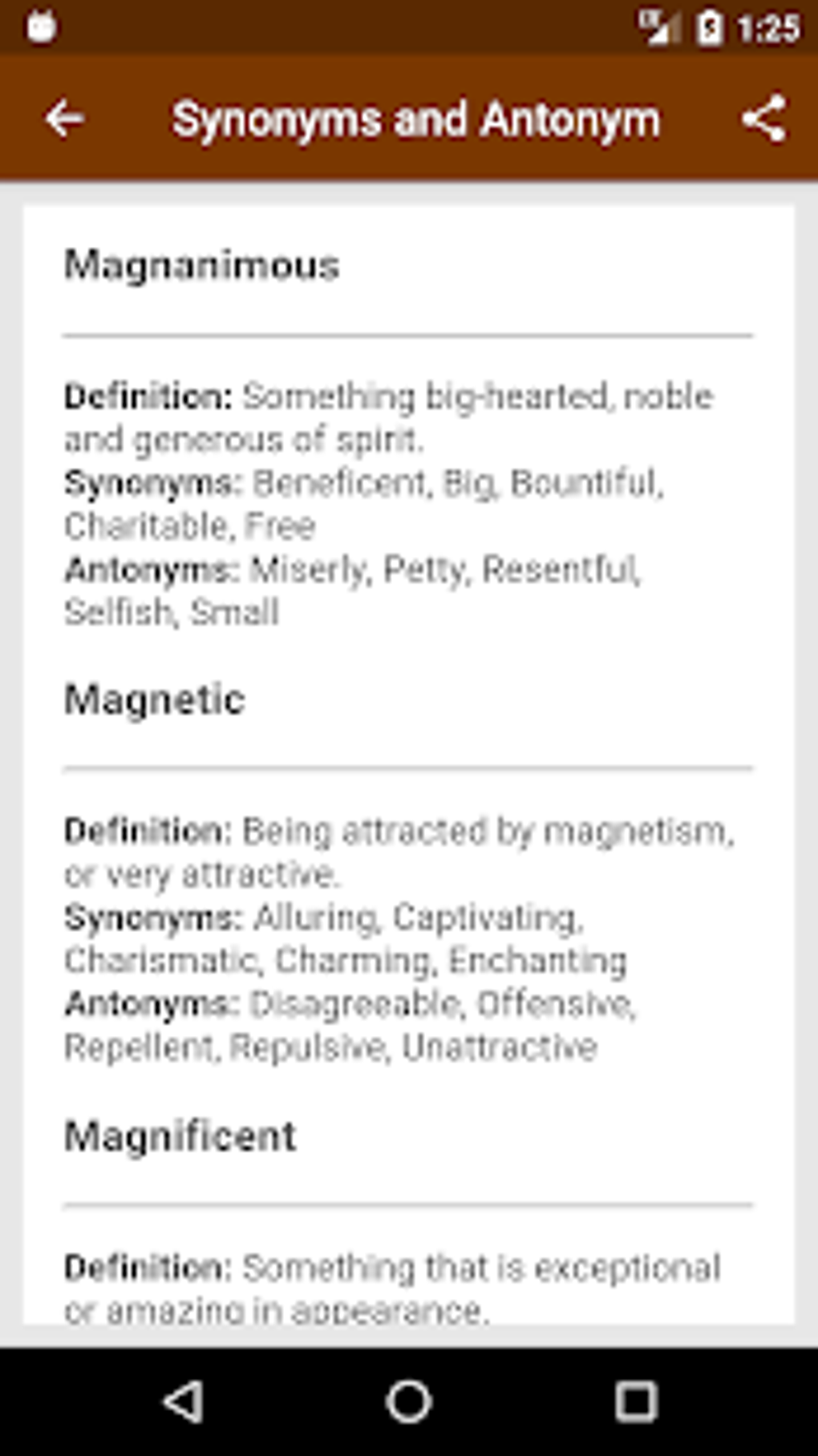 Android 용 English Synonyms and Antonyms - 다운로드
