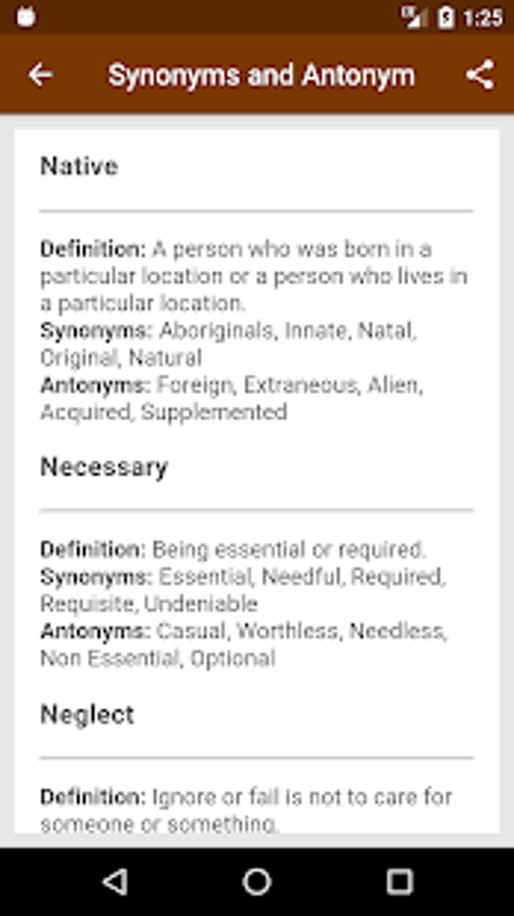 Android 용 English Synonyms and Antonyms - 다운로드