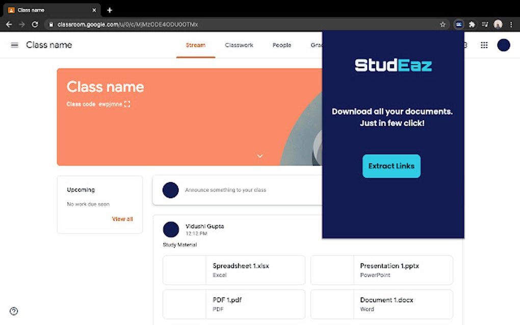 StudEaz for Google Classroom for Google Chrome - Extension Download
