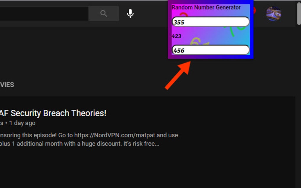 Random Number Generator para Google Chrome - Extensión Descargar