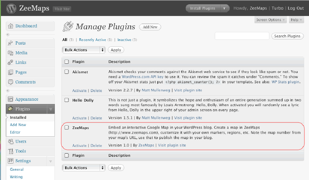 WordPress için ZeeMaps - İndir